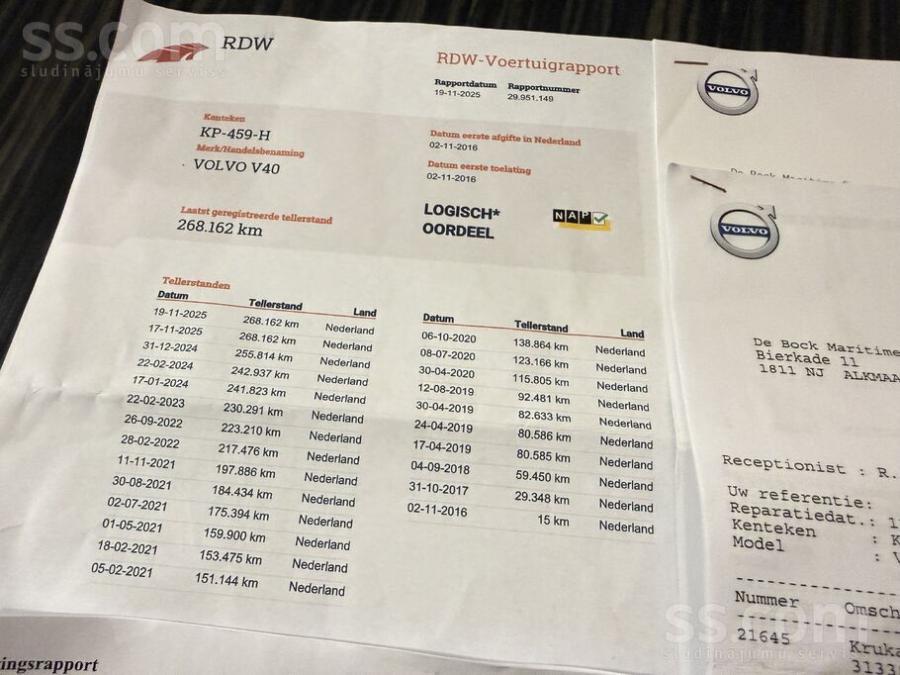 Sarkans Volvo V40 2017 Rīga, ar dzinēja tilpumu 2.00 L un nobraukumu 260 tūkst. km par 7980 €, foto 7 vietnē AUTOMOTO.COM.LV