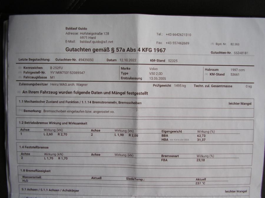 Черный Вольво В50 2005 в Рига, объемом двигателя 2.00 л и пробегом 55 тыс. км за 6650 €, фото 27 на AUTOMOTO.COM.LV