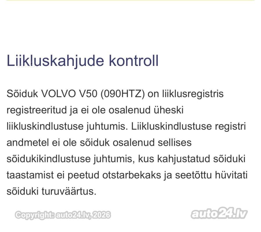 Black Volvo V50 2006 in Kehra, with an engine capacity of 1.60 L and mileage of 250 thousand km for 3250 €, photo 16 on AUTOMOTO.COM.LV
