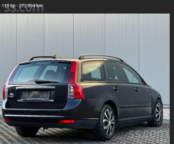 Melns Volvo V50 2011 Rīga, ar dzinēja tilpumu 1.60 L un nobraukumu 273 tūkst. km par 2992 €, foto 2 vietnē AUTOMOTO.COM.LV