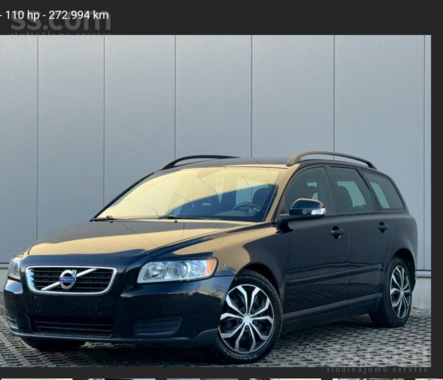 Черный Вольво В50 2011 в Рига, объемом двигателя 1.60 л и пробегом 273 тыс. км за 2999 €, фото 1 на AUTOMOTO.COM.LV
