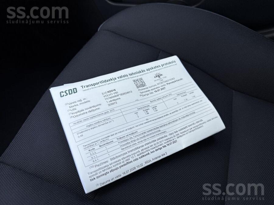 Black Volvo V50 2011 in Riga, with an engine capacity of 1.60 L and mileage of 310 thousand km for 2490 €, photo 23 on AUTOMOTO.COM.LV