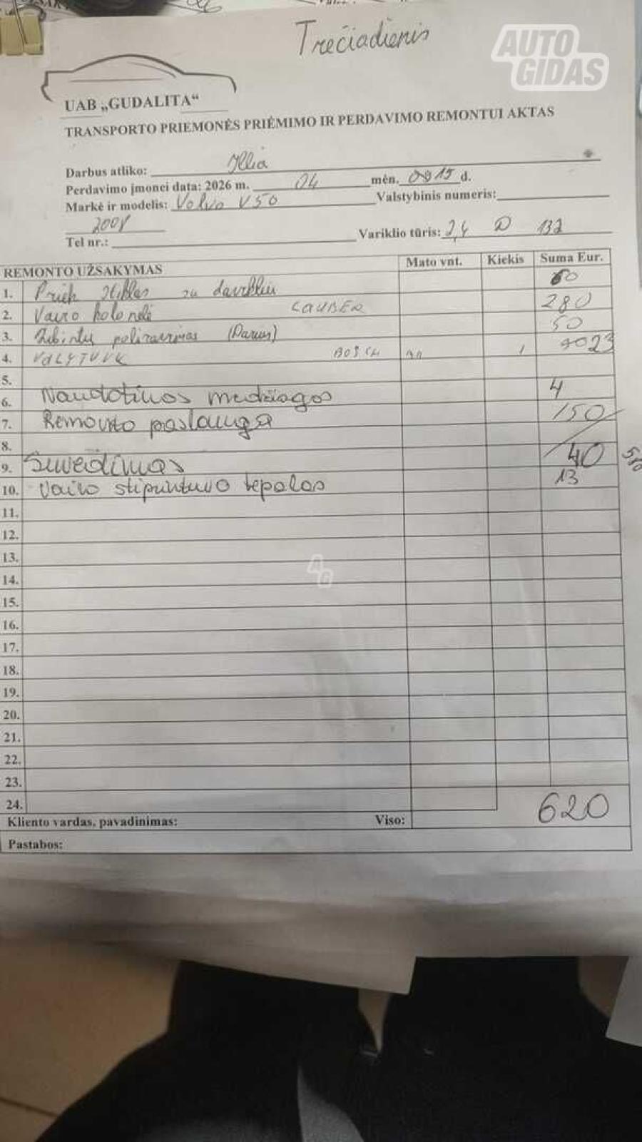 Синий Вольво В50 2007 в Арёгала, объемом двигателя 2.40 л и пробегом 310 тыс. км за 3500 €, фото 14 на AUTOMOTO.COM.LV