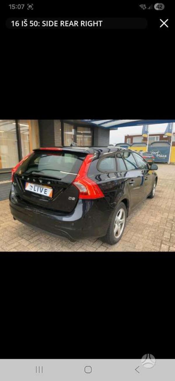 Black Volvo V60 2015 in Kaunas, with an engine capacity of 1.60 L and mileage of 228 thousand km for 5350 €, photo 6 on AUTOMOTO.COM.LV