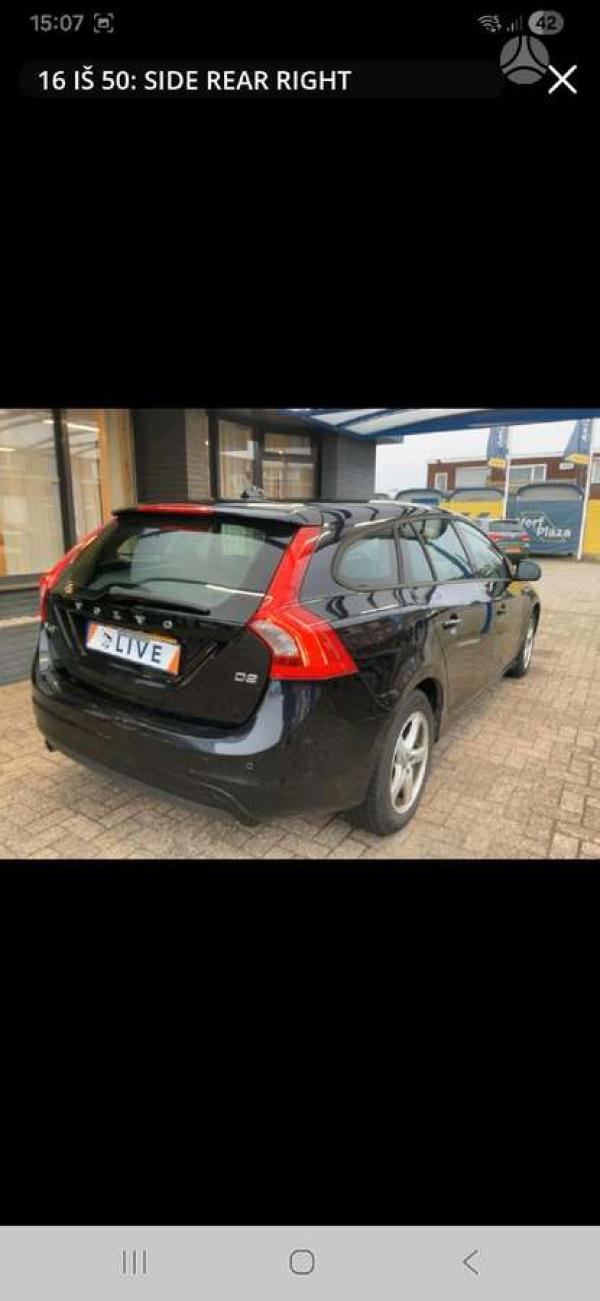 Black Volvo V60 2015 in Kaunas, with an engine capacity of 1.60 L and mileage of 228 thousand km for 5350 €, photo 7 on AUTOMOTO.COM.LV