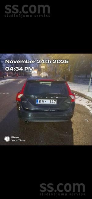 Melns Volvo V60 2013 Rīga, ar dzinēja tilpumu 1.60 L un nobraukumu 0 tūkst. km par 4500 €, foto 2 vietnē AUTOMOTO.COM.LV