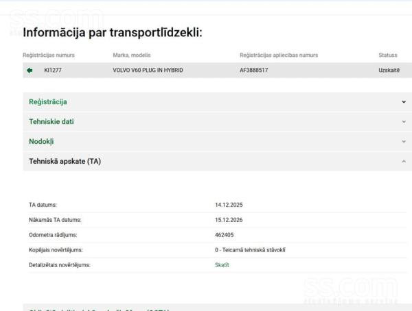Black Volvo V60 2013 in Jelgava, with an engine capacity of 2.40 L and mileage of 470 thousand km for 3650 €, photo 9 on AUTOMOTO.COM.LV
