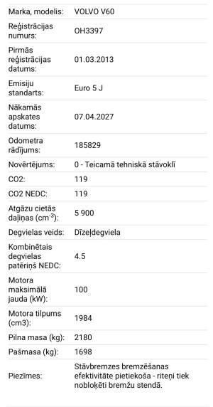 Черный Вольво B60 2013 в Рига, объемом двигателя 2.00 л и пробегом 184 тыс. км за 6995 €, фото 23 на AUTOMOTO.COM.LV