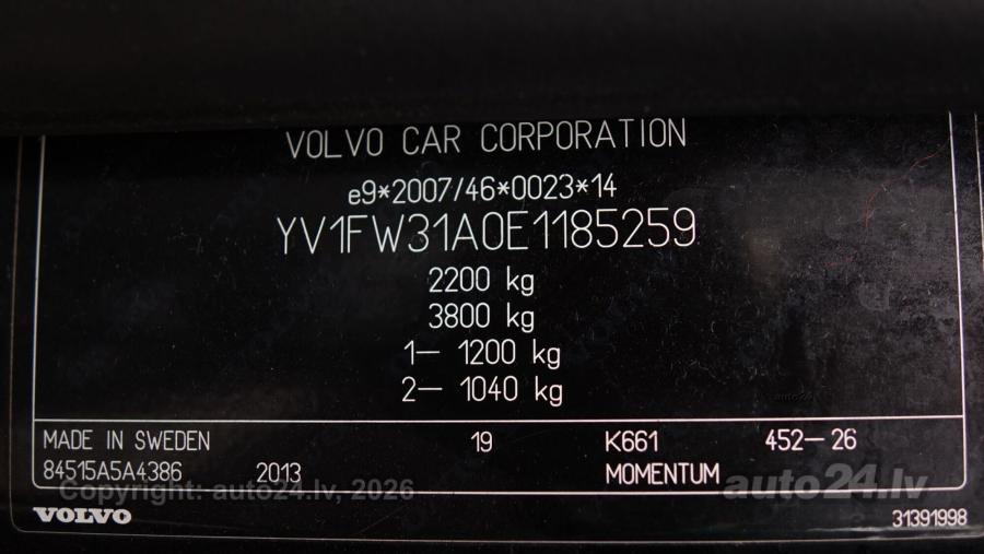 Melns Volvo V60 2014 Tartu, ar dzinēja tilpumu 2.00 L un nobraukumu 213 tūkst. km par 9990 €, foto 7 vietnē AUTOMOTO.COM.LV