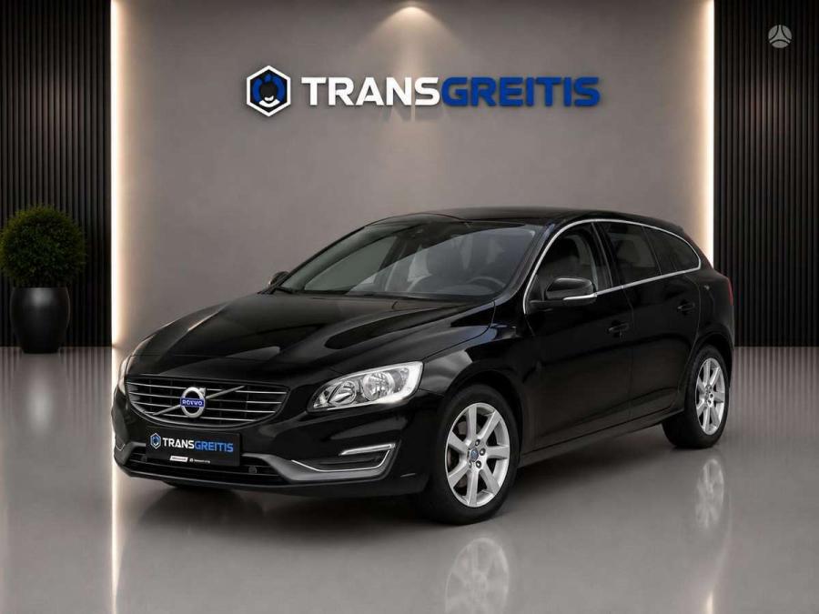 Black Volvo V60 2014 in Vilnius, with an engine capacity of 1.98 L and mileage of 190 thousand km for 7690 €, photo 1 on AUTOMOTO.COM.LV