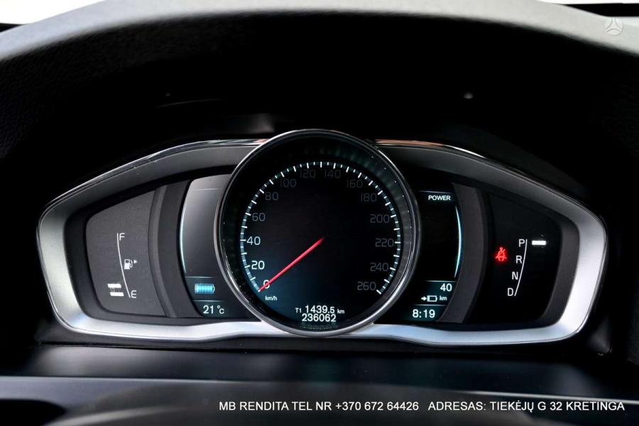 Black Volvo V60 2014 in Kretinga, with an engine capacity of 2.40 L and mileage of 236 thousand km for 8299 €, photo 33 on AUTOMOTO.COM.LV