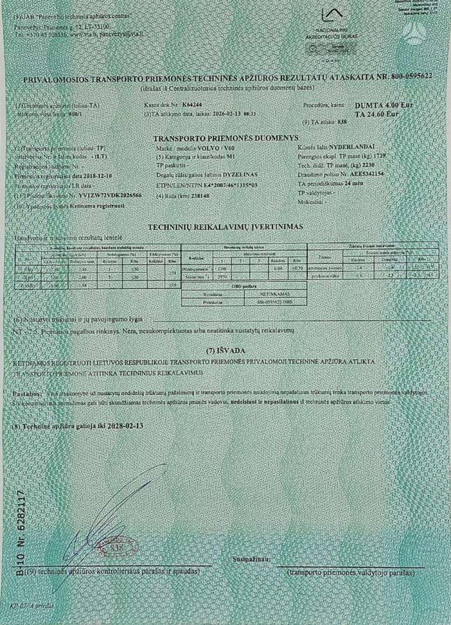 Черный Вольво B60 2018 в Паневежис, объемом двигателя 1.97 л и пробегом 238 тыс. км за 11249 €, фото 16 на AUTOMOTO.COM.LV