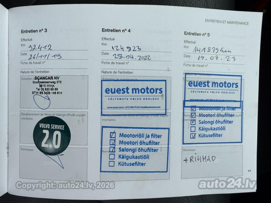 Brown Volvo V60 Cross Country 2016 in Tallinn, with an engine capacity of 2.00 L and mileage of 181 thousand km for 11995 €, photo 29 on AUTOMOTO.COM.LV