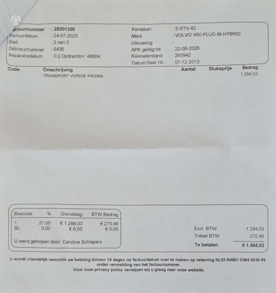 Grey Volvo V60 2013 in Vilnius, with an engine capacity of 2.40 L and mileage of 286 thousand km for 6999 €, photo 27 on AUTOMOTO.COM.LV