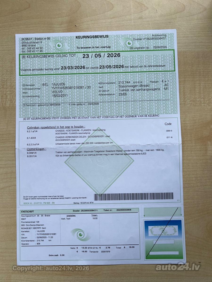 Серый Вольво B60 2011 в Таллин, объемом двигателя 2.00 л и пробегом 219 тыс. км за 6999 €, фото 23 на AUTOMOTO.COM.LV
