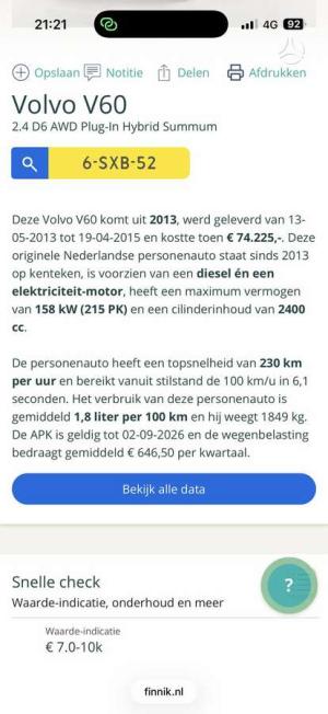Pelēks Volvo V60 2014 Prienai, ar dzinēja tilpumu 2.40 L un nobraukumu 152 tūkst. km par 8450 €, foto 34 vietnē AUTOMOTO.COM.LV