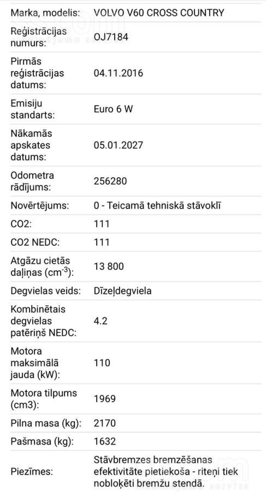 Pelēks Volvo V60 2016 Rīga, ar dzinēja tilpumu 2.00 L un nobraukumu 256 tūkst. km par 11995 €, foto 24 vietnē AUTOMOTO.COM.LV