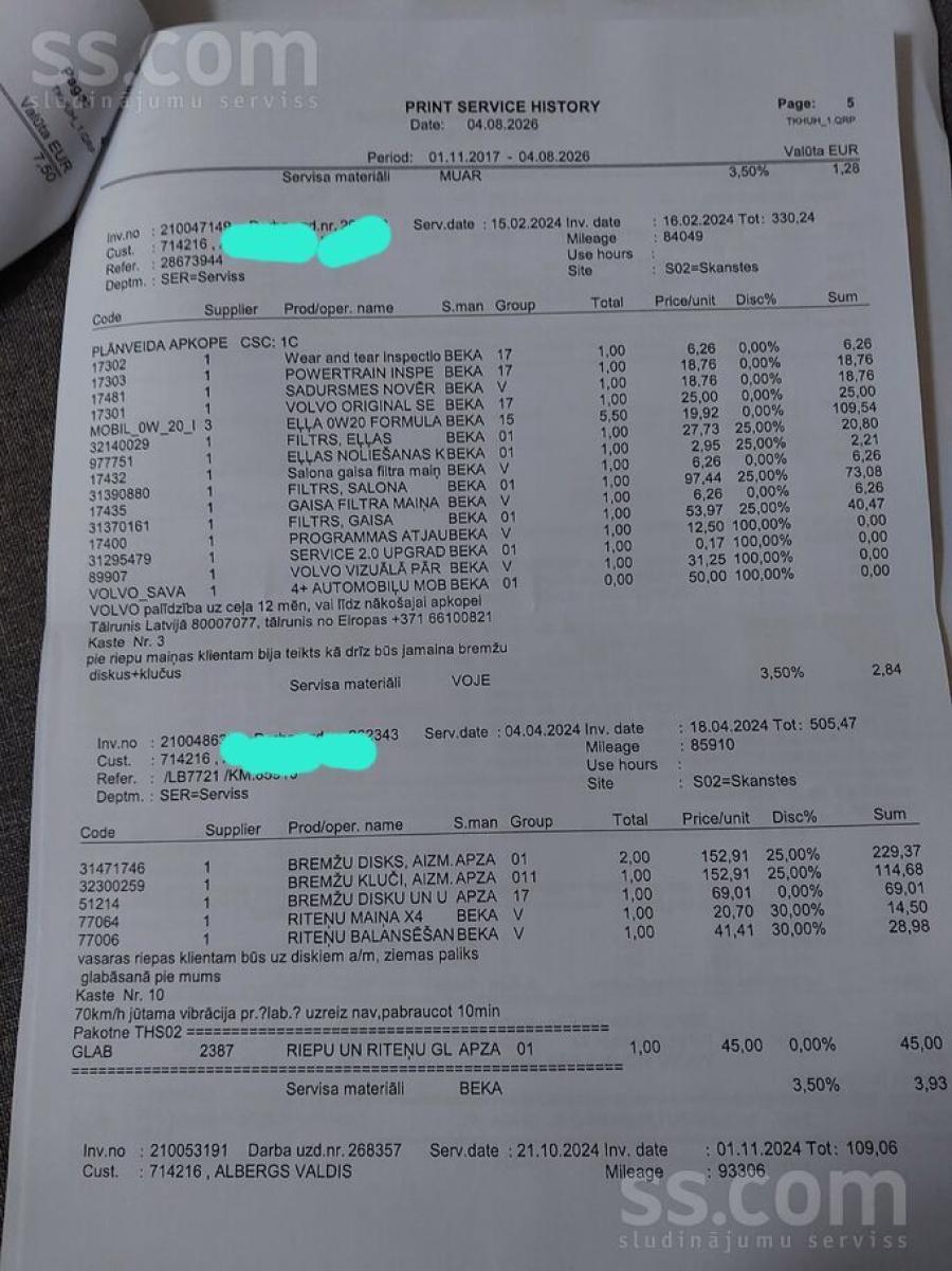 Серый Вольво B60 2017 в Рига, объемом двигателя 2.00 л и пробегом 118 тыс. км за 17000 €, фото 17 на AUTOMOTO.COM.LV