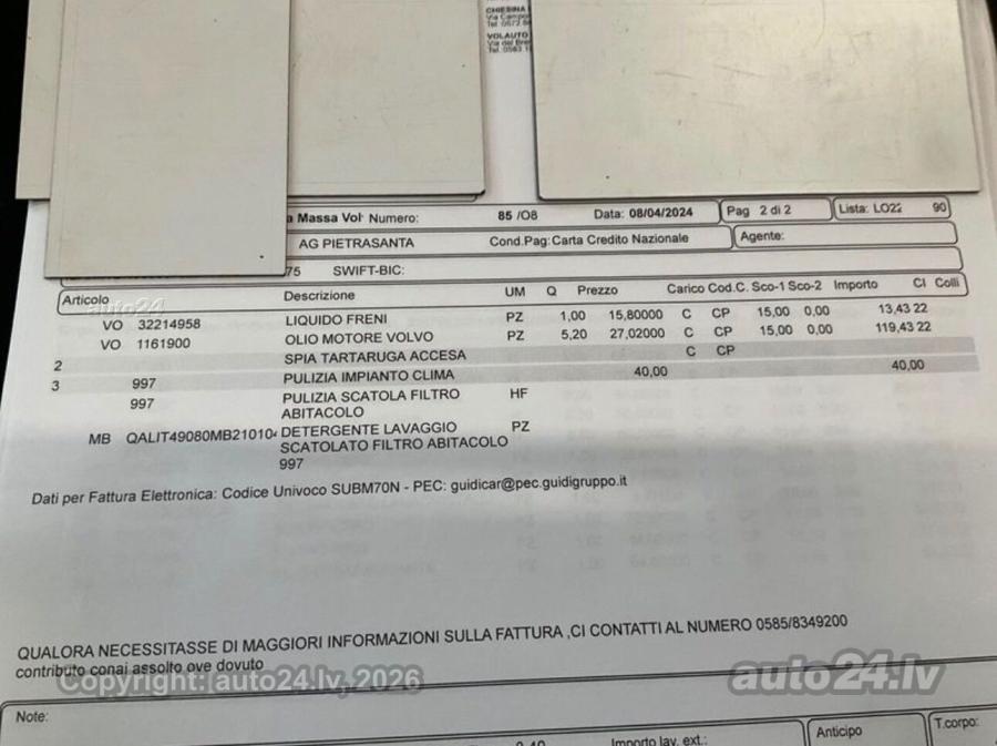 Серый Вольво B60 2019 в Таллин, объемом двигателя 2.00 л и пробегом 284 тыс. км за 13500 €, фото 20 на AUTOMOTO.COM.LV