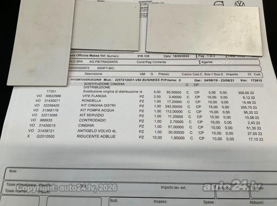 Серый Вольво B60 2019 в Таллин, объемом двигателя 2.00 л и пробегом 284 тыс. км за 13500 €, фото 21 на AUTOMOTO.COM.LV