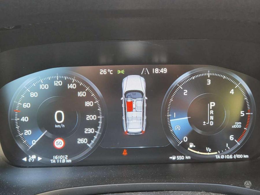 Серый Вольво B60 2019 в Вильнюс, объемом двигателя 1.97 л и пробегом 161 тыс. км за 14290 €, фото 10 на AUTOMOTO.COM.LV