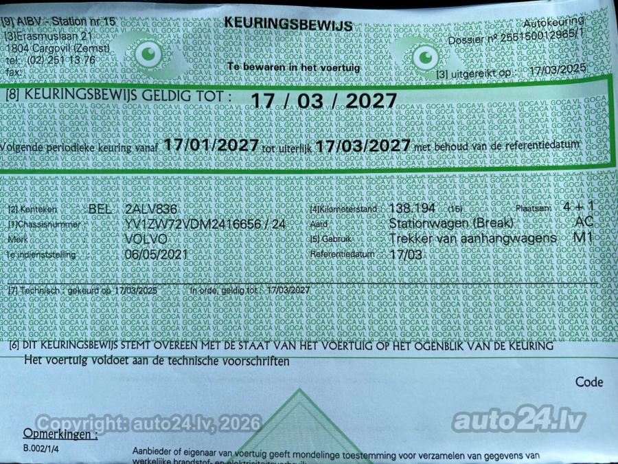 Серый Вольво B60 2021 в Таллин, объемом двигателя 2.00 л и пробегом 160 тыс. км за 15999 €, фото 23 на AUTOMOTO.COM.LV