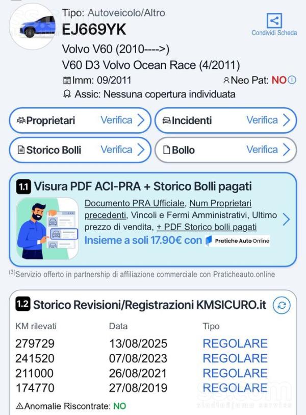 Volvo V60 2012 Rīga, ar dzinēja tilpumu 2.00 L un nobraukumu 280 tūkst. km par 6480 €, foto 8 vietnē AUTOMOTO.COM.LV
