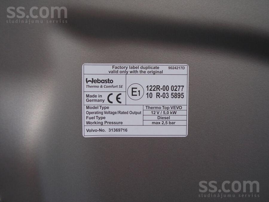 Вольво B60 2012 в Рига, объемом двигателя 2.00 л и пробегом 0 тыс. км за 6750 €, фото 30 на AUTOMOTO.COM.LV