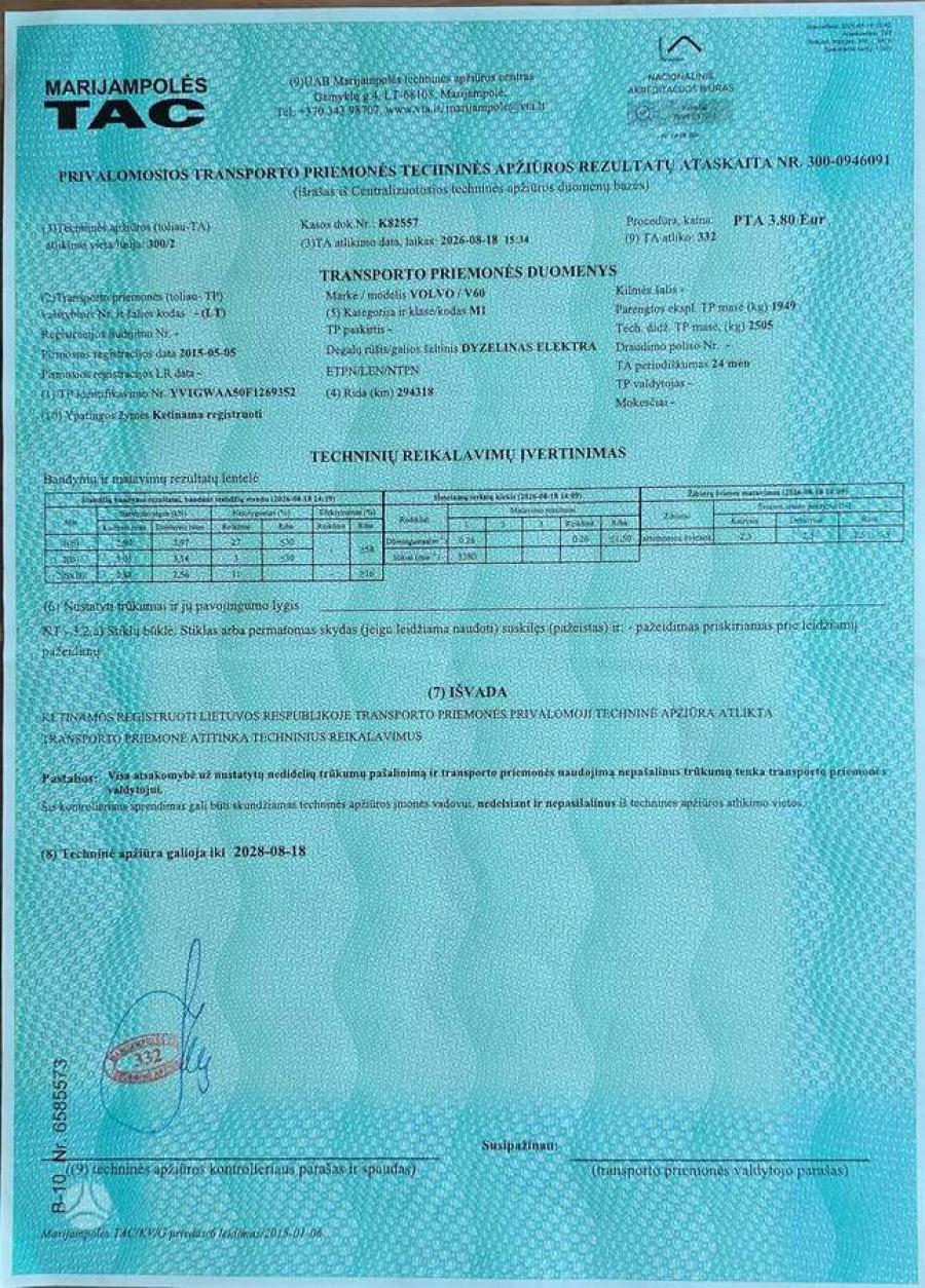 Белый Вольво B60 2015 в Казлу-Руда, объемом двигателя 2.40 л и пробегом 294 тыс. км за 6700 €, фото 29 на AUTOMOTO.COM.LV
