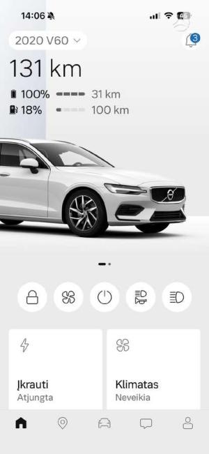 White Volvo V60 2020 in Taurage, with an engine capacity of 1.97 L and mileage of 167 thousand km for 19300 €, photo 31 on AUTOMOTO.COM.LV
