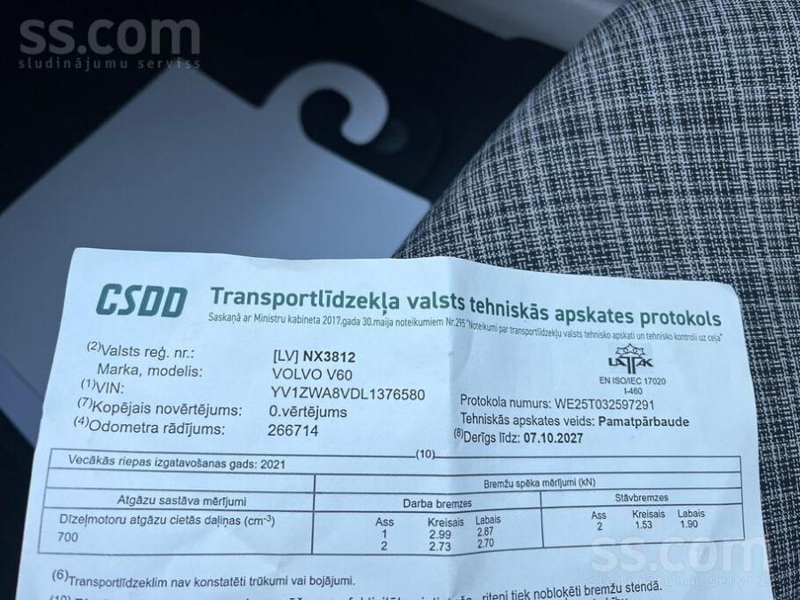 Белый Вольво B60 2020 в Кулдига, объемом двигателя 2.00 л и пробегом 273 тыс. км за 11590 €, фото 25 на AUTOMOTO.COM.LV