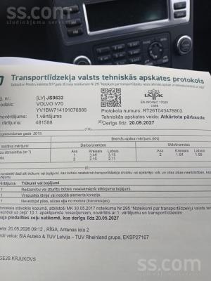 Melns Volvo V70 2008 Rīga, ar dzinēja tilpumu 2.40 L un nobraukumu 482 tūkst. km par 2200 €, foto 12 vietnē AUTOMOTO.COM.LV