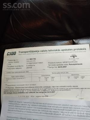 Черный Вольво В70 2009 в Рига, объемом двигателя 2.40 л и пробегом 294 тыс. км за 4500 €, фото 7 на AUTOMOTO.COM.LV