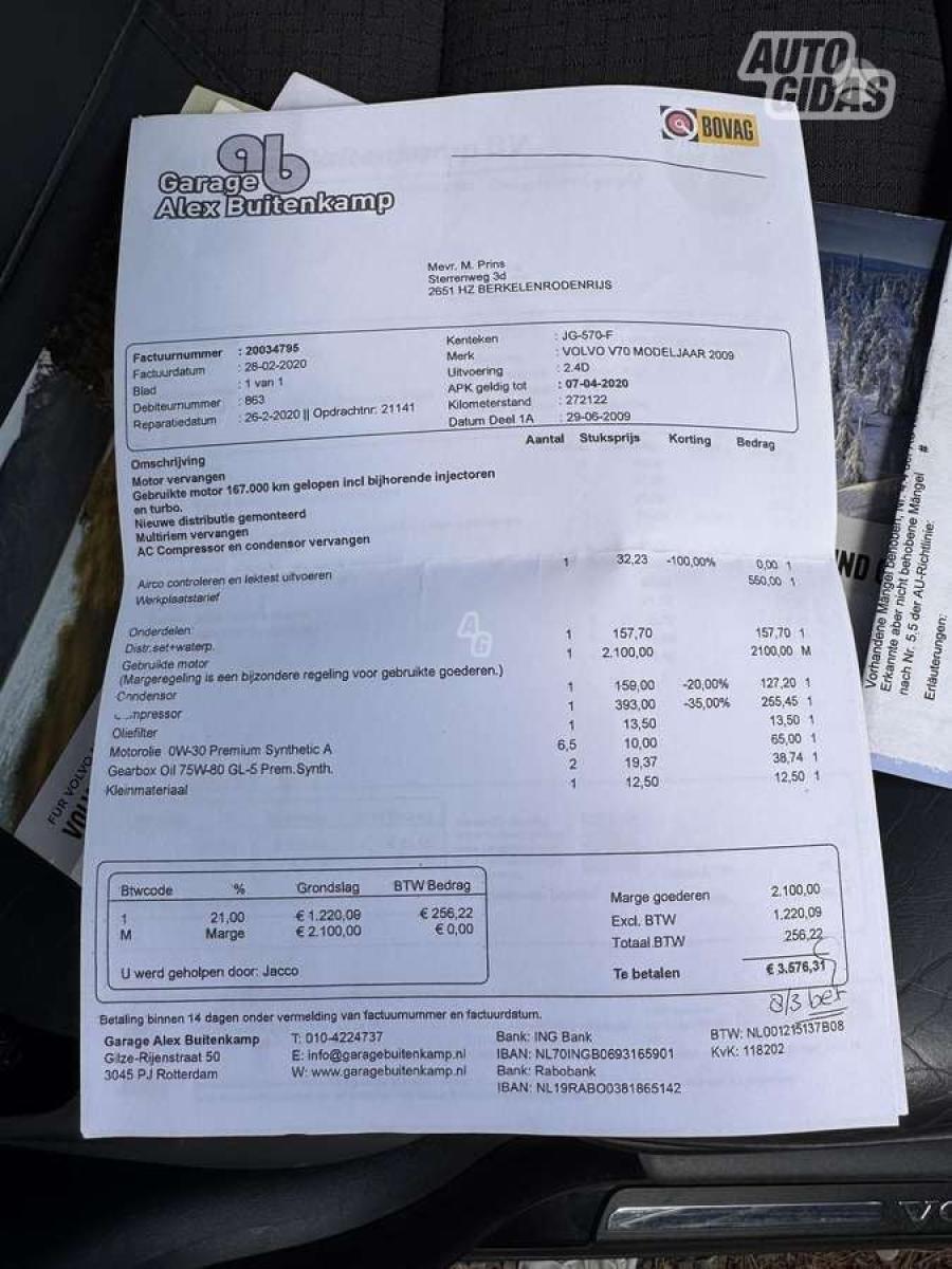 Melns Volvo V70 2009 Jonava, ar dzinēja tilpumu 2.40 L un nobraukumu 392 tūkst. km par 3350 €, foto 22 vietnē AUTOMOTO.COM.LV