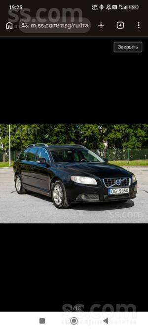 Black Volvo V70 2010 in Riga, with an engine capacity of 2.50 L and mileage of 450 thousand km for 2100 €, photo 6 on AUTOMOTO.COM.LV