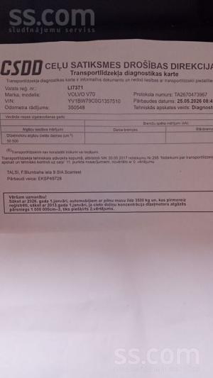 Melns Volvo V70 2012 Talsi, ar dzinēja tilpumu 2.00 L un nobraukumu 351 tūkst. km par 8300 €, foto 12 vietnē AUTOMOTO.COM.LV