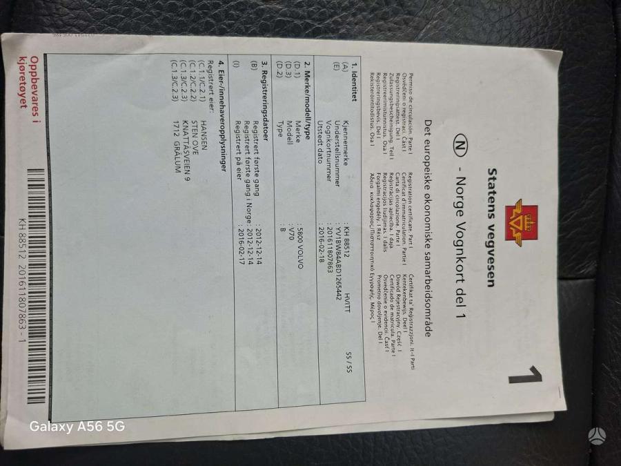 Черный Вольво В70 2012 в Пасвалис, объемом двигателя 1.56 л и пробегом 300 тыс. км за 3550 €, фото 19 на AUTOMOTO.COM.LV