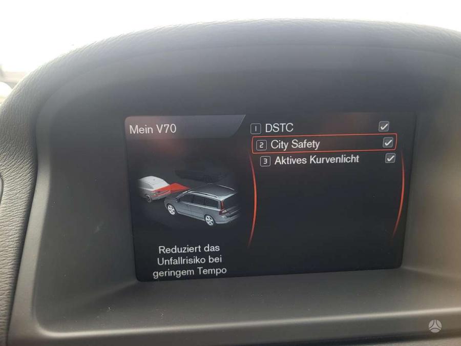 Black Volvo V70 2013 in Vilnius, with an engine capacity of 1.97 L and mileage of 289 thousand km for 5777 €, photo 21 on AUTOMOTO.COM.LV