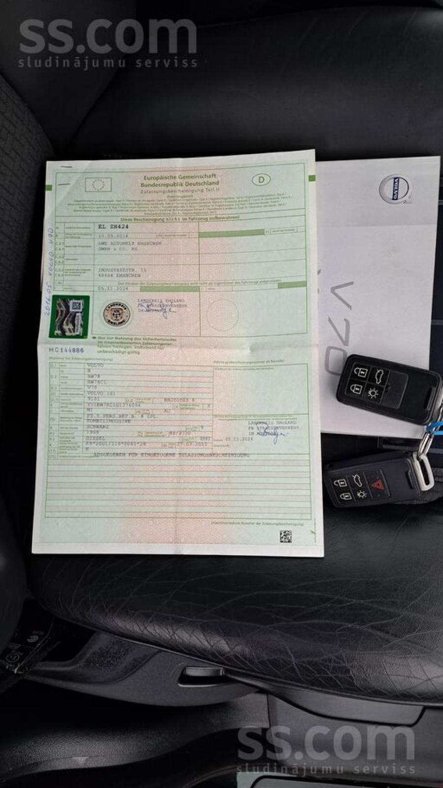 Черный Вольво В70 2016 в Огре, объемом двигателя 2.00 л и пробегом 299 тыс. км за 6950 €, фото 27 на AUTOMOTO.COM.LV