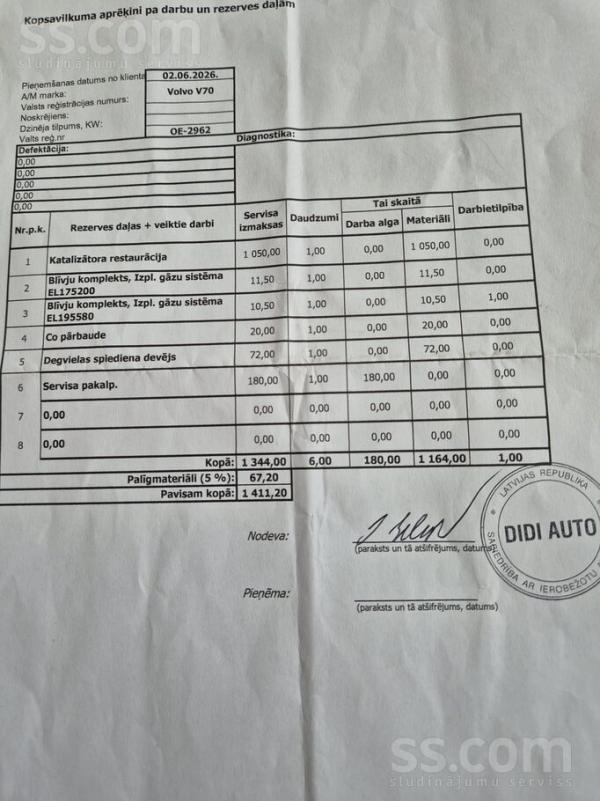 Черный Вольво В70 2016 в Юрмала, объемом двигателя 2.00 л и пробегом 330 тыс. км за 7990 €, фото 8 на AUTOMOTO.COM.LV