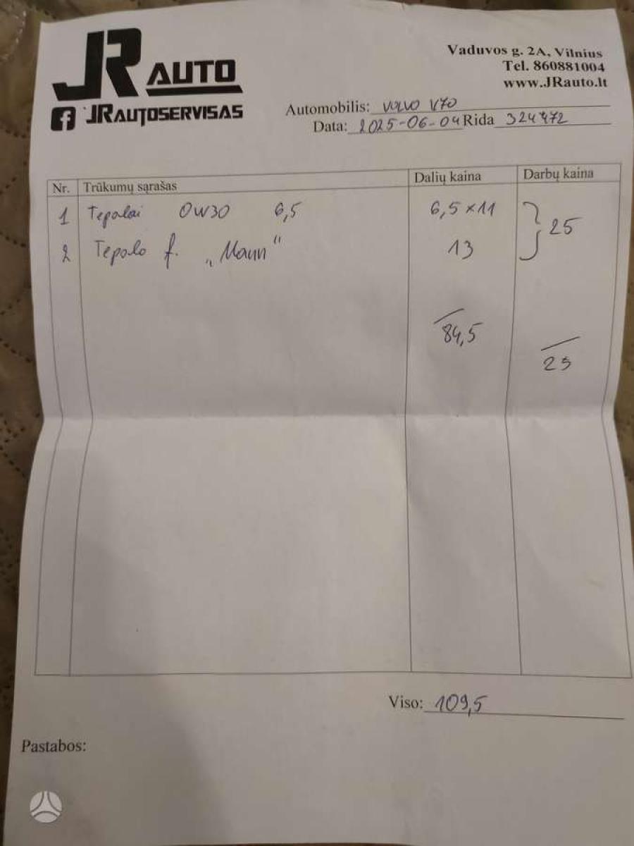 Zils Volvo V70 2003 Ukmergė, ar dzinēja tilpumu 2.40 L un nobraukumu 340 tūkst. km par 750 €, foto 14 vietnē AUTOMOTO.COM.LV
