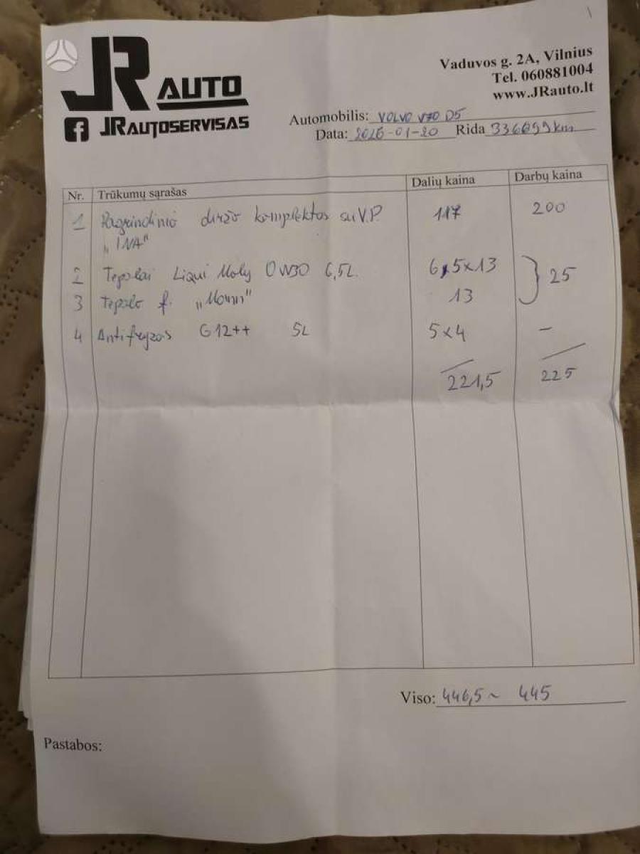 Zils Volvo V70 2003 Ukmergė, ar dzinēja tilpumu 2.40 L un nobraukumu 340 tūkst. km par 750 €, foto 18 vietnē AUTOMOTO.COM.LV