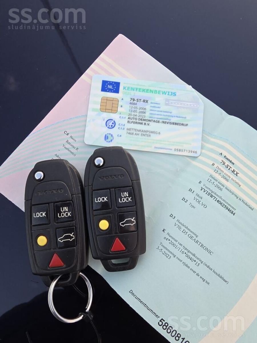 Zils Volvo V70 2006 Rīga, ar dzinēja tilpumu 2.40 L un nobraukumu 356 tūkst. km par 2380 €, foto 12 vietnē AUTOMOTO.COM.LV