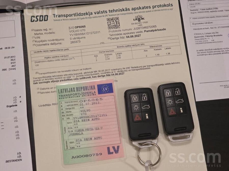 Zils Volvo V70 2013 Rīga, ar dzinēja tilpumu 2.00 L un nobraukumu 283 tūkst. km par 6750 €, foto 36 vietnē AUTOMOTO.COM.LV
