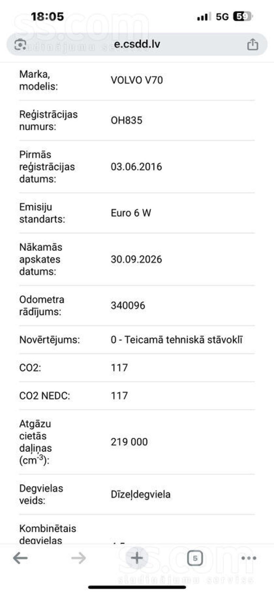 Blue Volvo V70 2016 in Jekabpils, with an engine capacity of 2.00 L and mileage of 340 thousand km for 8500 €, photo 22 on AUTOMOTO.COM.LV