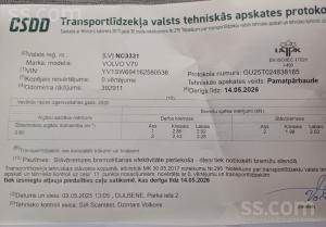 Grey Volvo V70 2006 in Gulbene, with an engine capacity of 2.40 L and mileage of 395 thousand km for 4000 €, photo 10 on AUTOMOTO.COM.LV
