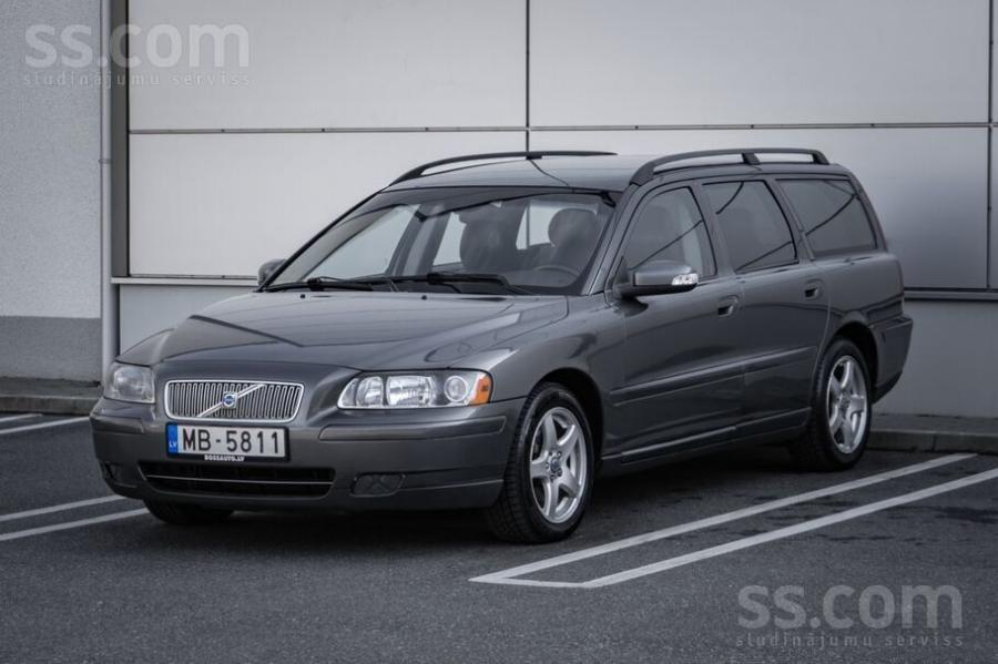 Grey Volvo V70 2007 in Riga, with an engine capacity of 2.40 L and mileage of 355 thousand km for 1995 €, photo 1 on AUTOMOTO.COM.LV