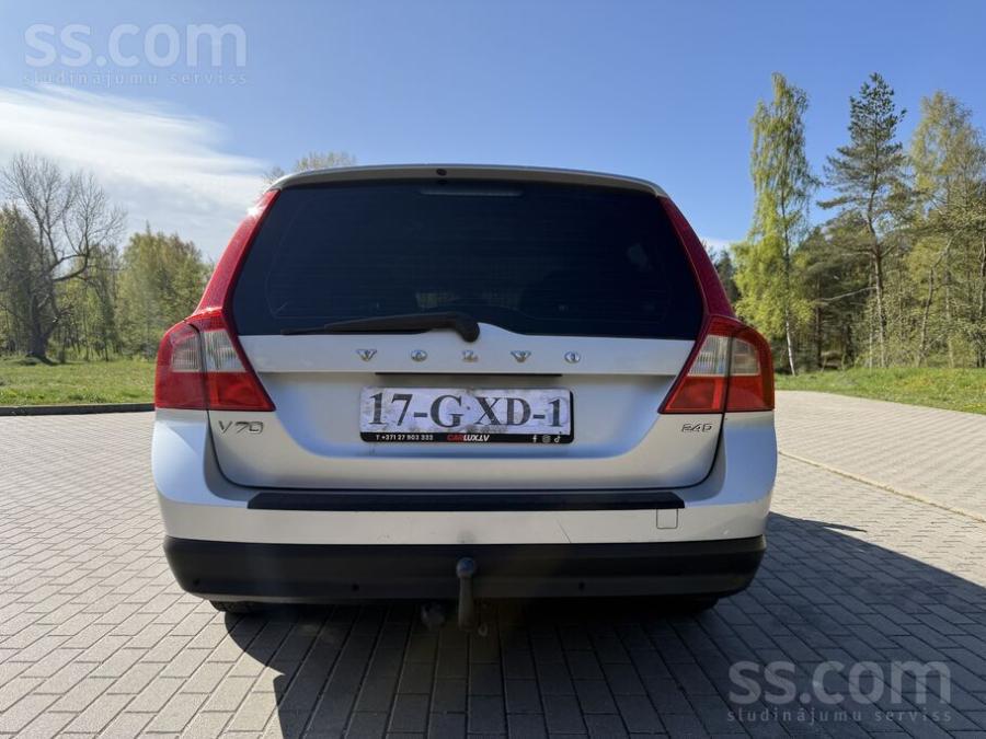 Grey Volvo V70 2008 in Liepaja, with an engine capacity of 2.40 L and mileage of 265 thousand km for 900 €, photo 6 on AUTOMOTO.COM.LV