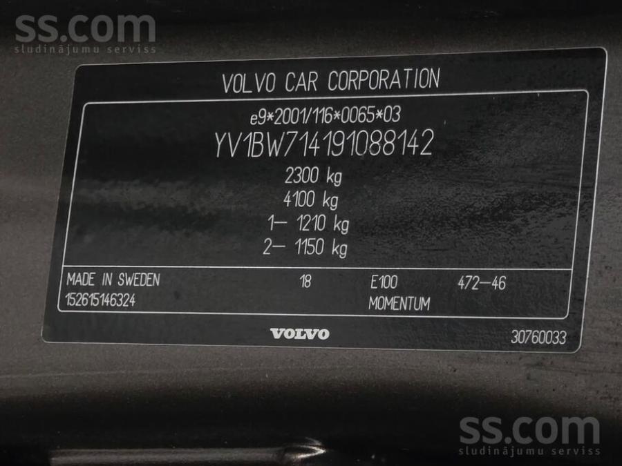Pelēks Volvo V70 2008 Rīga, ar dzinēja tilpumu 2.40 L un nobraukumu 330 tūkst. km par 4850 €, foto 33 vietnē AUTOMOTO.COM.LV