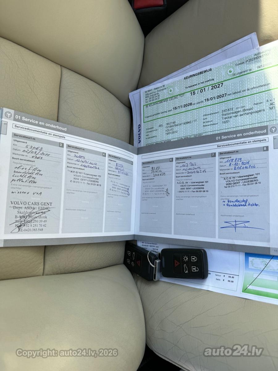 Grey Volvo V70 2010 in Tartu, with an engine capacity of 2.00 L and mileage of 233 thousand km for 6190 €, photo 30 on AUTOMOTO.COM.LV